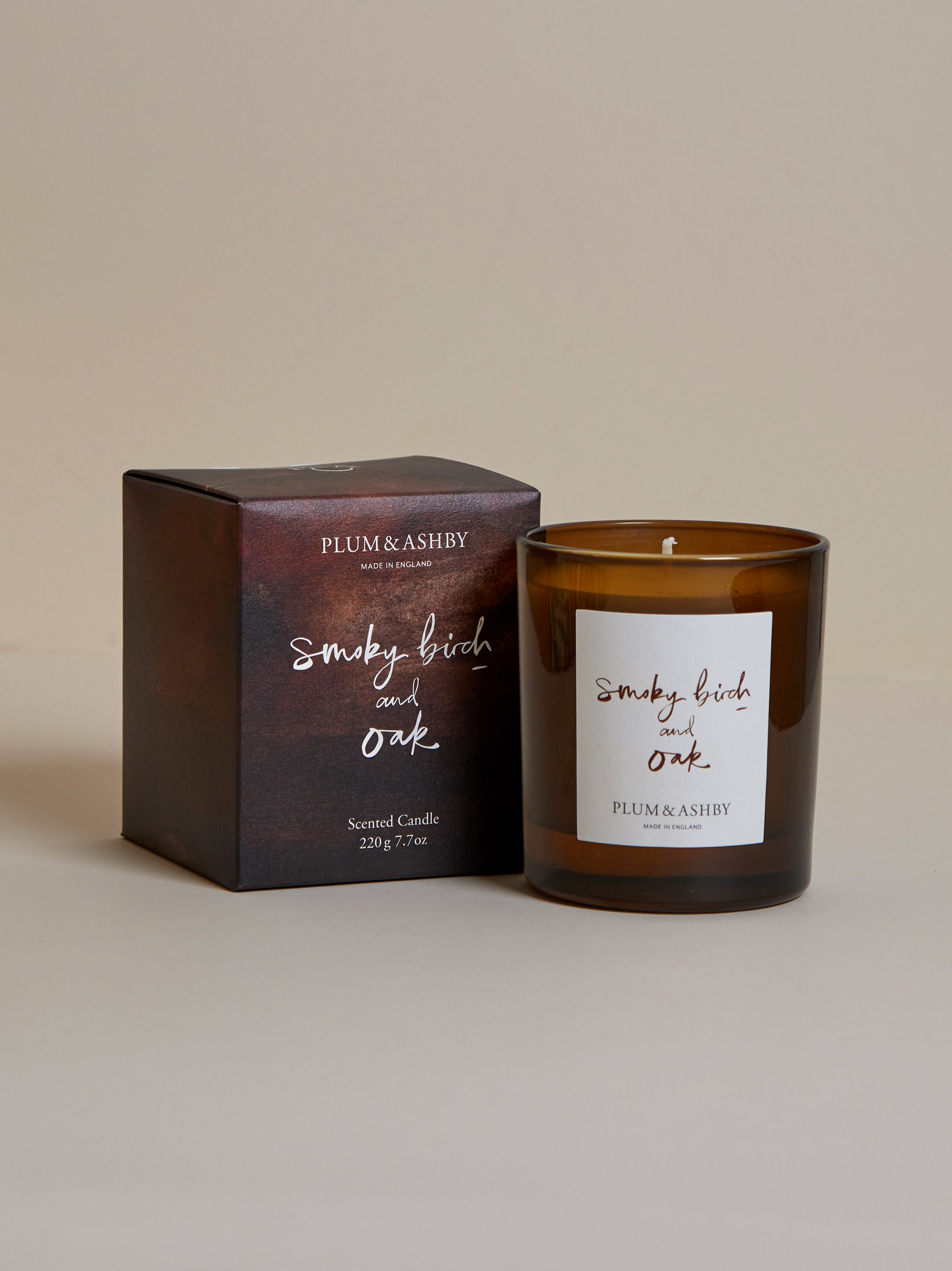 Smoky Birch & Oak Candle – Plum & Ashby