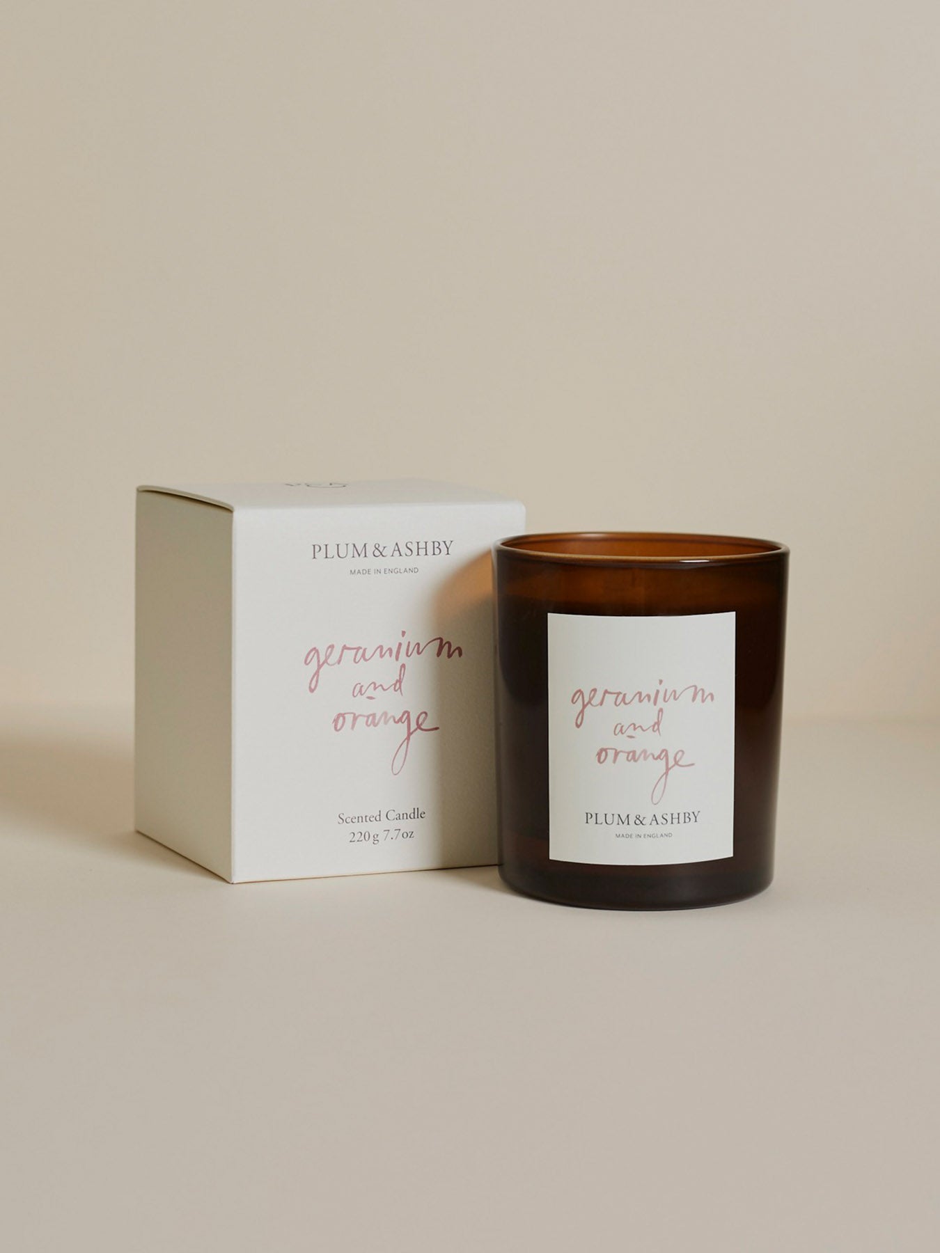 Geranium & Orange Candle | Soy Wax Candle – Plum & Ashby