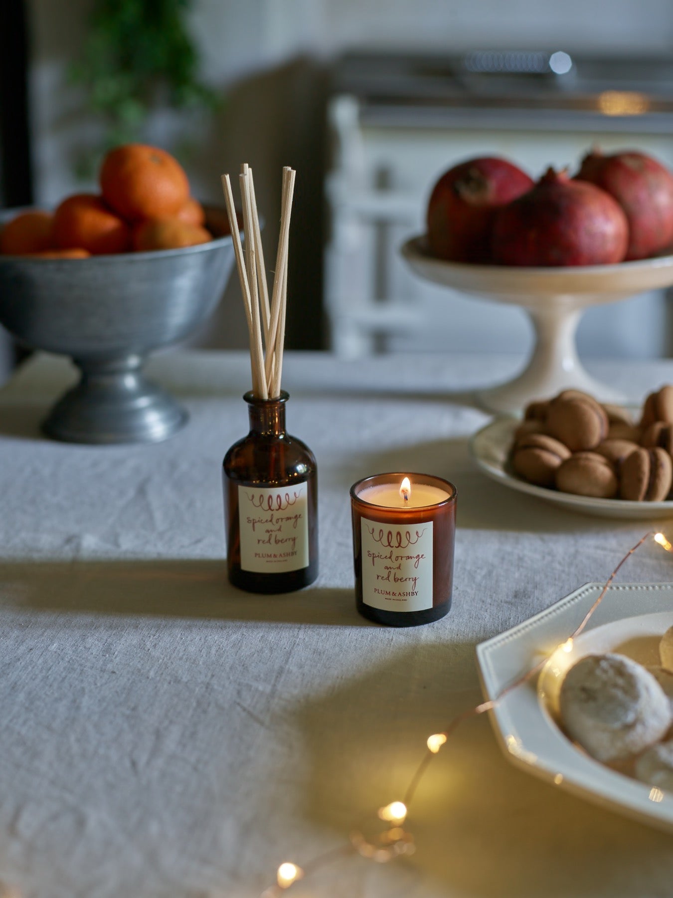 Spiced Orange & Red Berry Diffuser | Christmas Reed Diffuser – Plum & Ashby